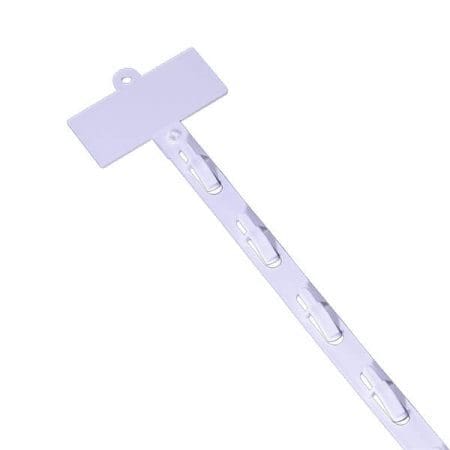 Plastic Clip Strip 12 Station W/ Plate White | Mills Display