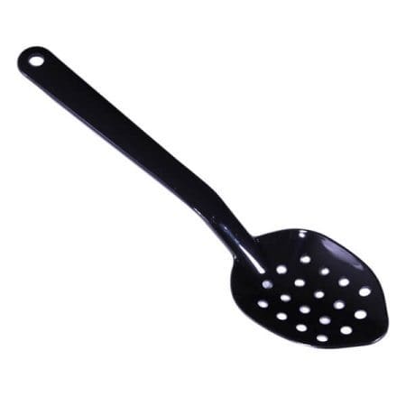 Perforated Polycarb Spoon 280mm (Black) | Mills Display