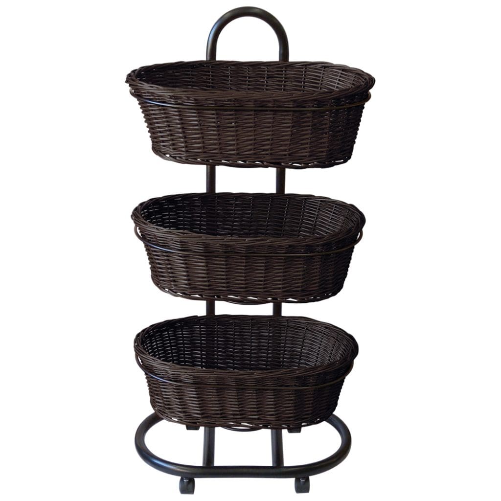 Display Stand Set 2-Tier W/ Round Baskets | Mills Display